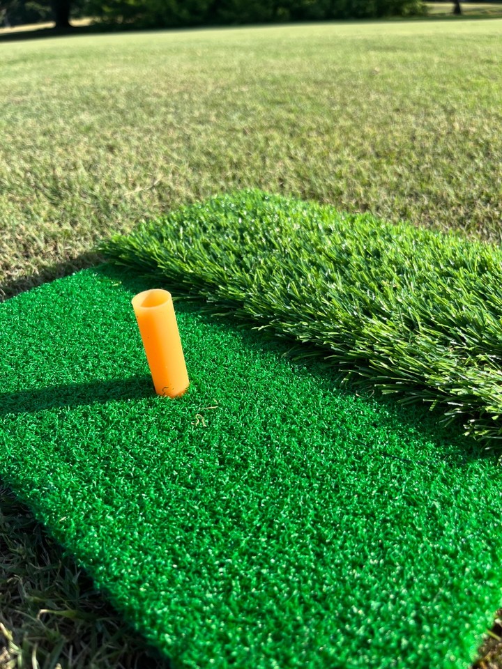 2-in-1 Golf Hitting Mat – Fairway & Rough Turf + Rubber Tee | Practice ...