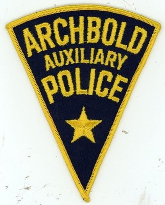 OHIO OH ARCHBOLD POLICE AUXILIARY NICE OLD VINTAGE SHOULDER PATCH ...
