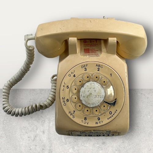 Vintage Northern Electric Rotary Phone Beige Tan Desktop Telephone NTI ...
