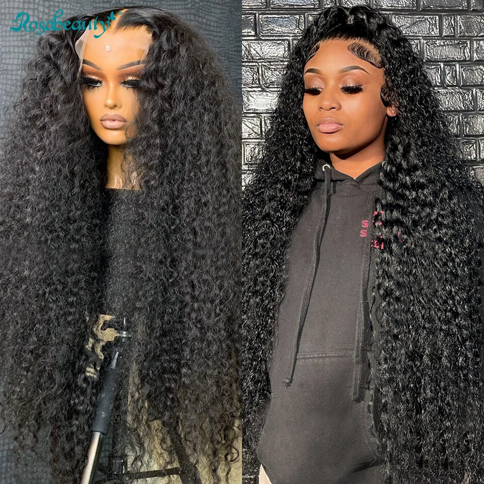 Curly 13X6 13X4 HD Lace Front Wig Glueless Deep Water Wave Human Hair ...