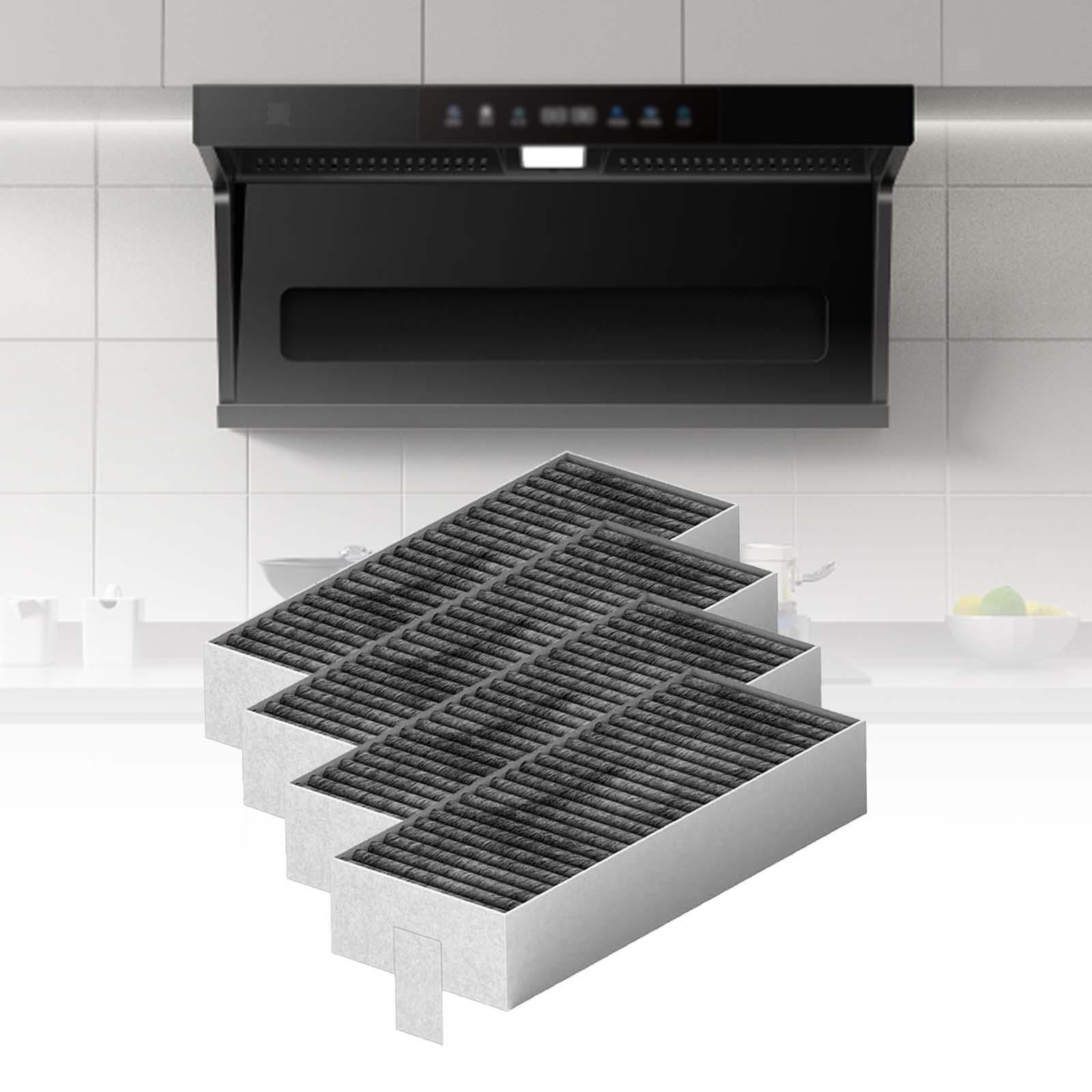 4 Pieces Carbon Filter Kitchen Tool Extractor Fan Cooker Filters Metal ...