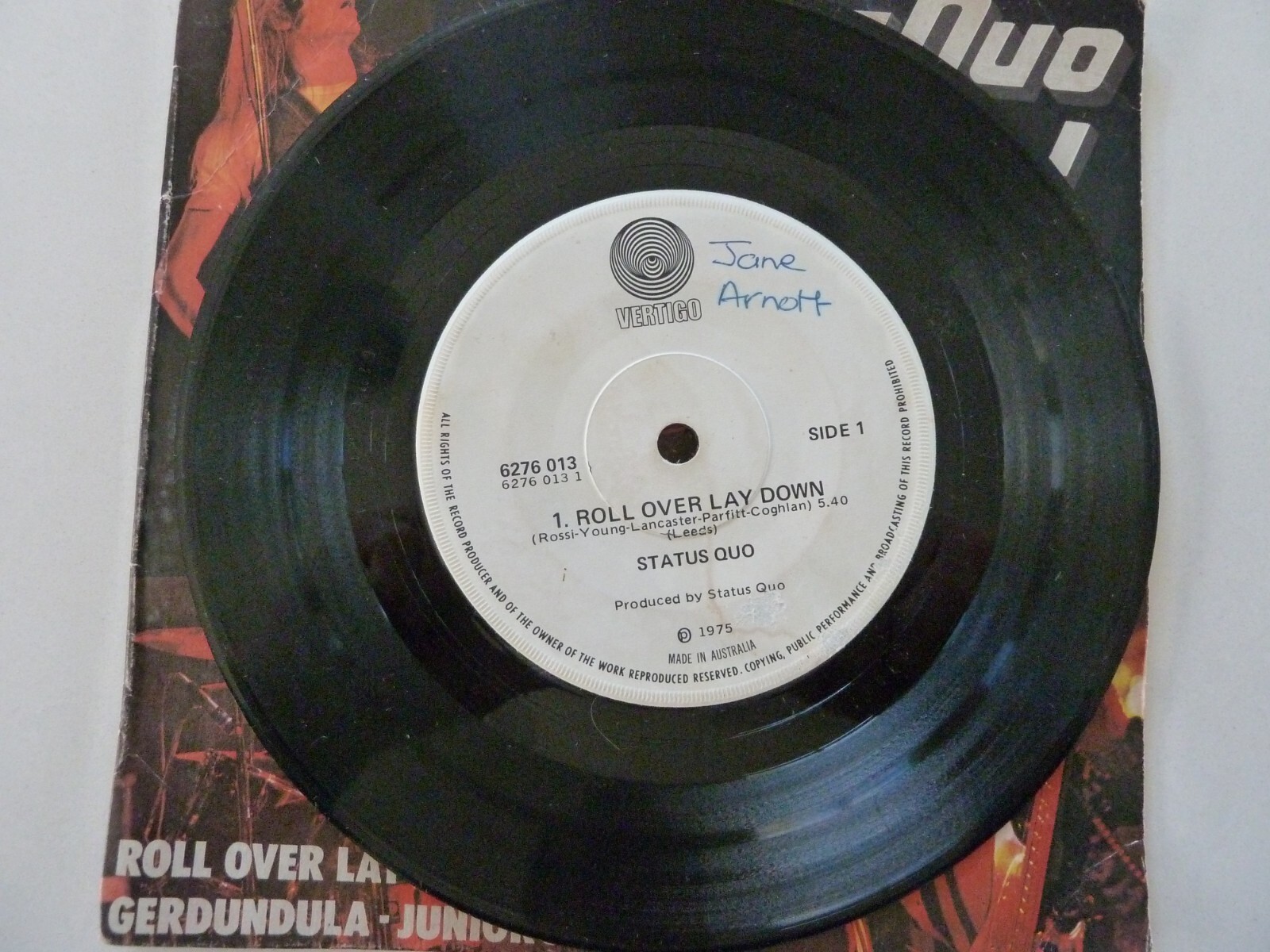 Status Quo Live! Roll Over Lay Down 7" Single Record Vinyl Aus 1975 | eBay
