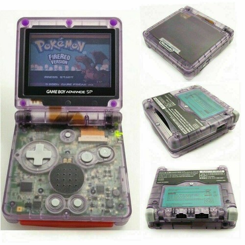 Nintendo Game Boy Advance GBA SP Clear Atomic Purple System AGS 001 | eBay