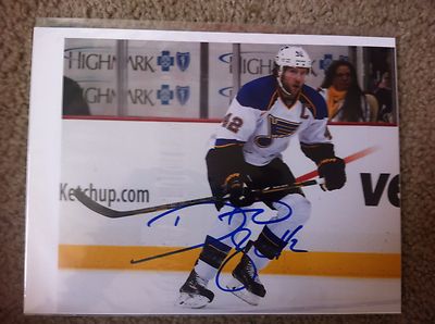David Backes Autographed 8x10 Photo Minnesota State St. Louis Blues USA ...