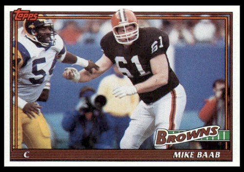 1991 Topps #596 Mike Baab Cleveland Browns Football Card | eBay