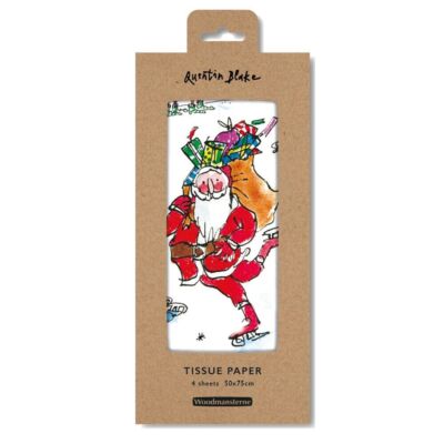 Quentin Blake Santa Skating Christmas Tissue Paper 50 x 70 cm 4 Sheets ...