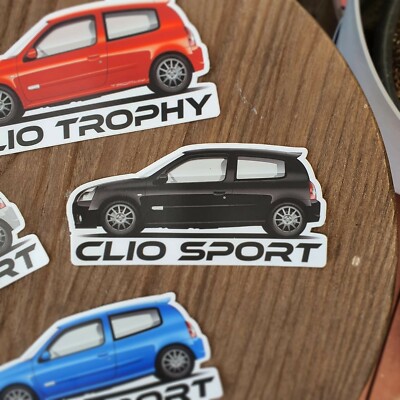BLACK Renault clio 172 182 Clio 2 Trophy Decal Sticker Clio Sport ...