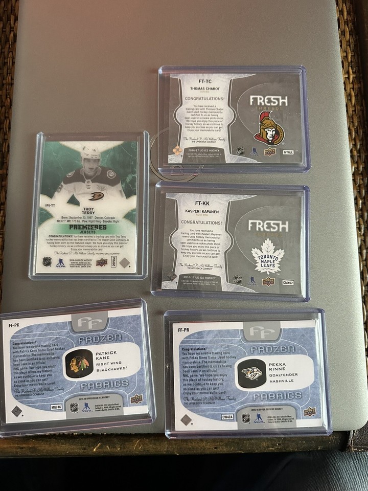 Upper Deck Ice Hockey , Lot Of 5 Patch , Rookie Cards . 2015-2018, Kane ...