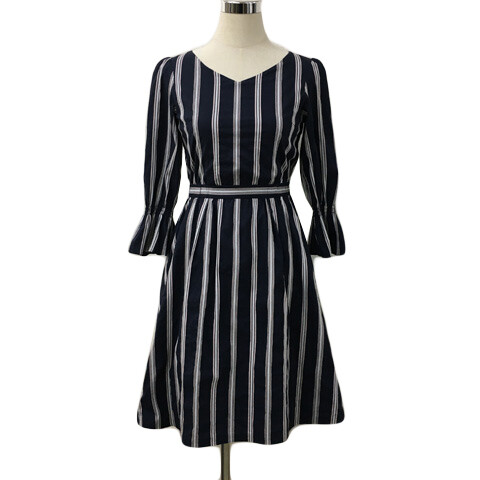 Proportion Body Dressing Dress, A-Line, Knee Length, Striped, Elastic ...