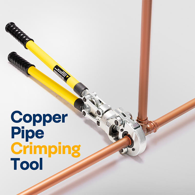 Copper Tube Fittings Crimping Tool w/ 1/2,3/4 & 1-inch Jaw Hydraulic ...