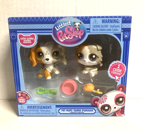 LITTLEST PET SHOP LOOK ALIKE #153 COCKER SPANIEL & #152 ORANGE CAT ...