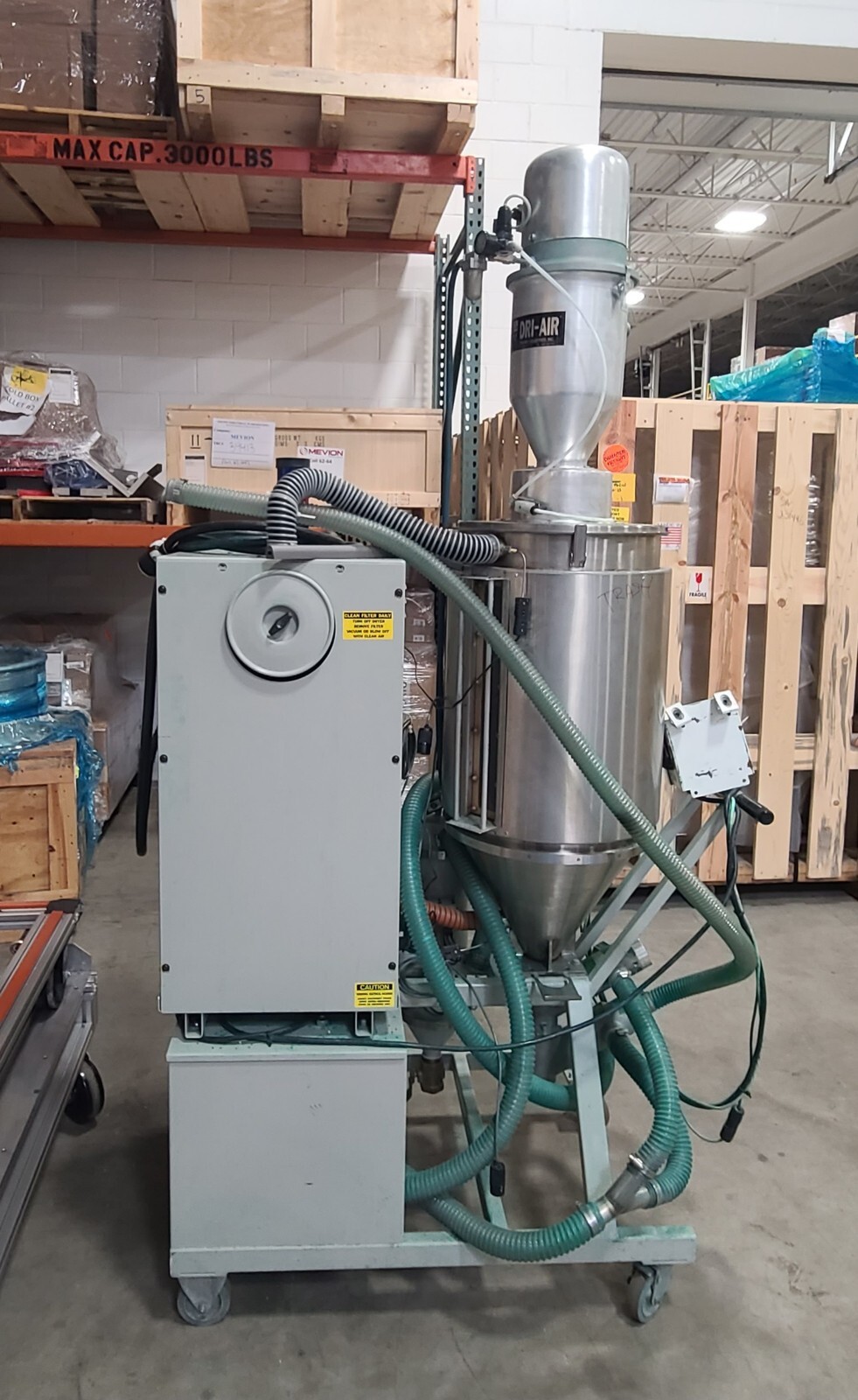 Dri Air HDP-3 Plastics Dryer 100 lb. Hopper RH100 Injection Molding ...