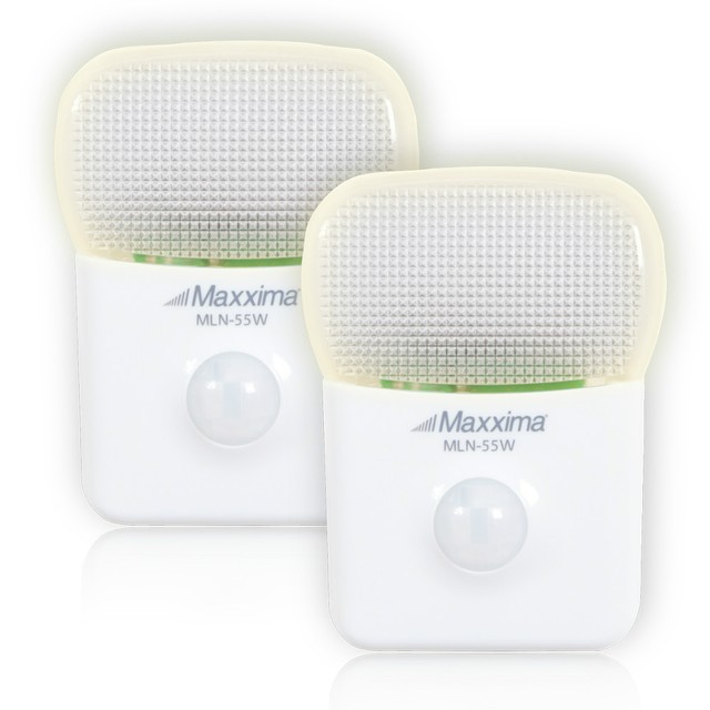 Maxxima Mln-55-02 2pc LED Motion Activated Night Light With 5 LEDs ...