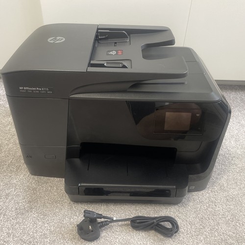 HP OfficeJet Pro 8715 All-in-One Inkjet Printer Fax WiFi 100% INK LEVEL ...