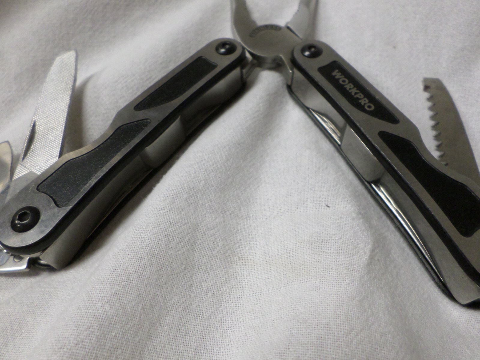 WorkPro Quick Draw Multi Tool Black and Silver Handle With Case | eBay