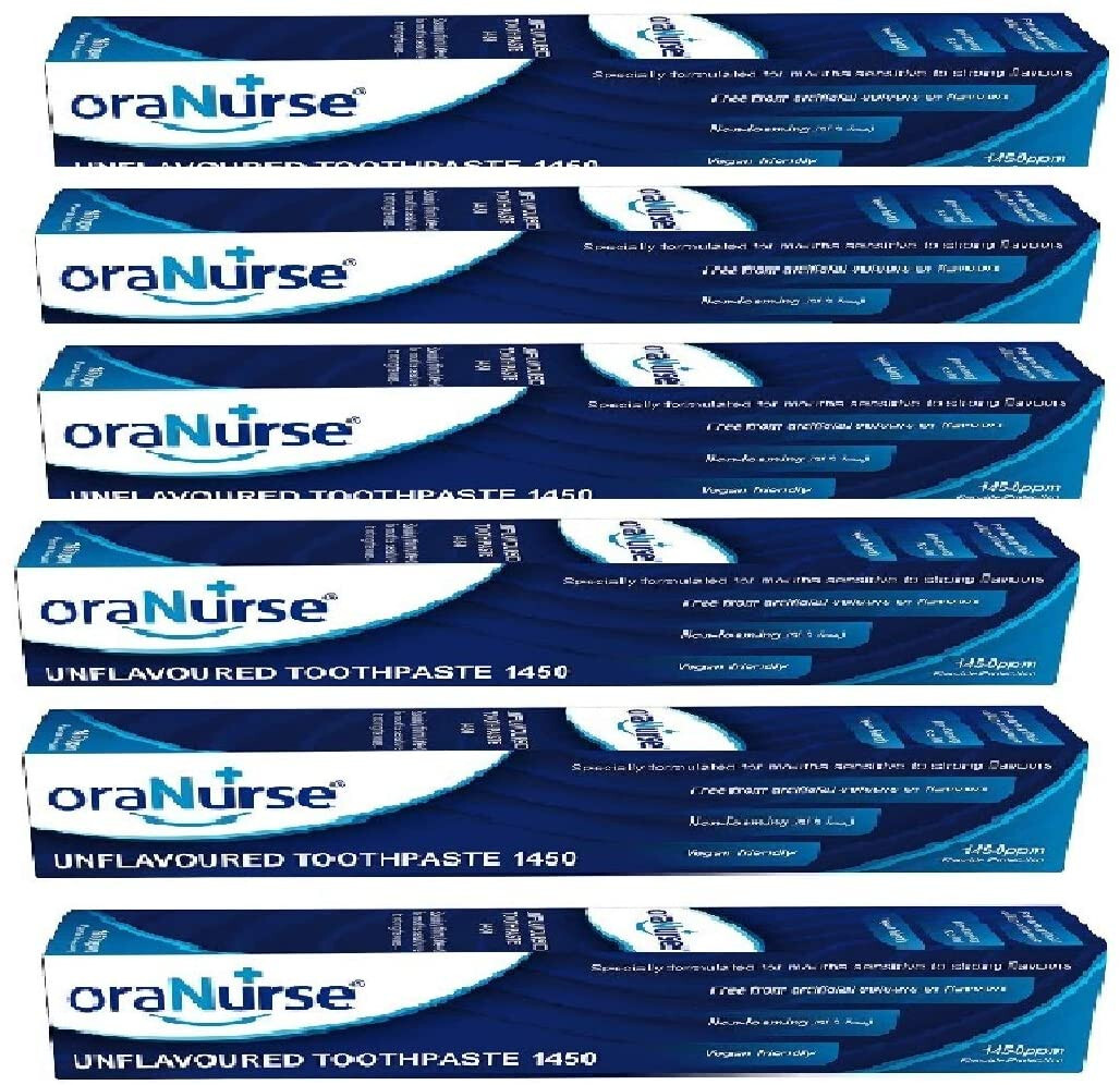 Vegan Toothpaste OraNurse Unflavoured Toothpaste 50ml - 6 Packs Ora ...