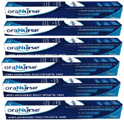 Vegan Toothpaste OraNurse Unflavoured Toothpaste 50ml - 6 Packs Ora ...