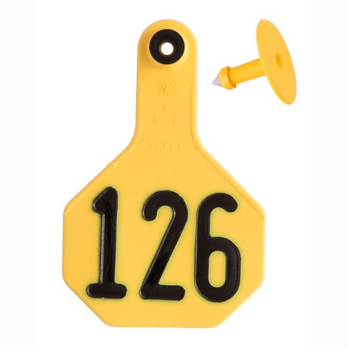 Y-Tex Medium 3* Livestock ID Tags #126-150 Yellow 25ct Pkg *NOW Laser ...