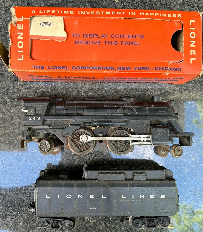 Vintage Lionel 243 Steam Locomotive with 243W Tender, Parts Lots | eBay