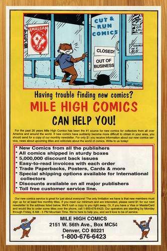 1995 Mile High Comics Vintage Print Ad/Poster Denver Colorado Store Pop ...