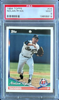 1994 TOPPS #34 NOLAN RYAN HOF PSA 9 MINT RANGERS | eBay