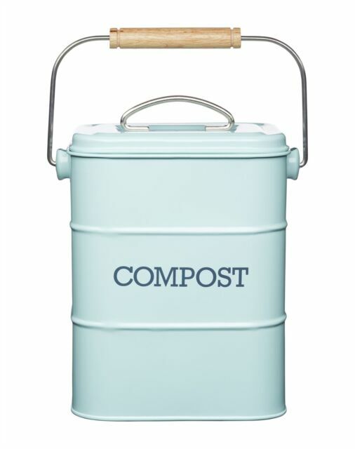 Kitchen Craft Living Nostalgia Vintage Blue Compost Bin LNCOMPBLU for ...