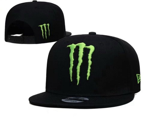 Monster Energy Men's Casual Embroidered Adjustable Flat Brim Baseball ...