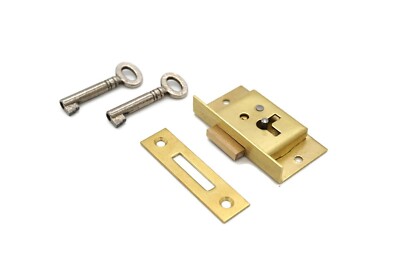 Half Mortise Lock Chest Trunk Small Box Lock Solid Brass Cabinet Lock 2 ...