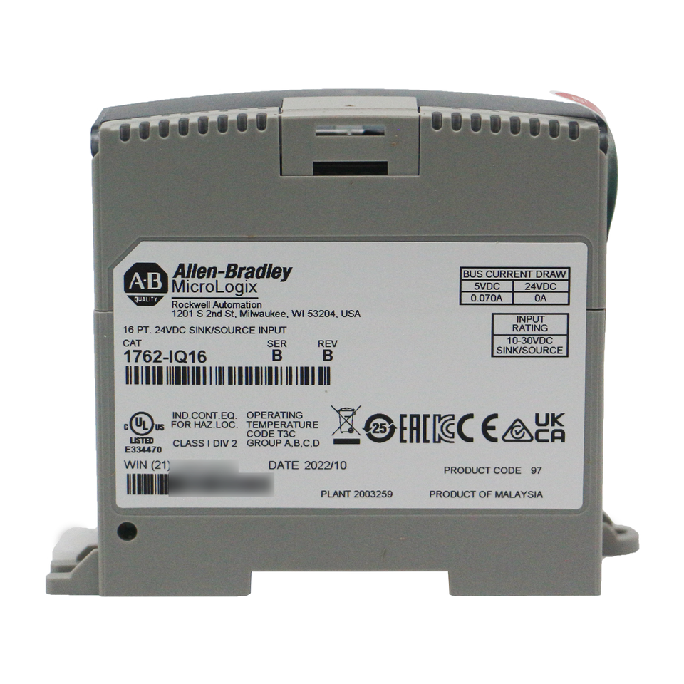 New Allen-Bradley 1762-IQ16 16 Point Digital Input Module AB 1762IQ16 ...