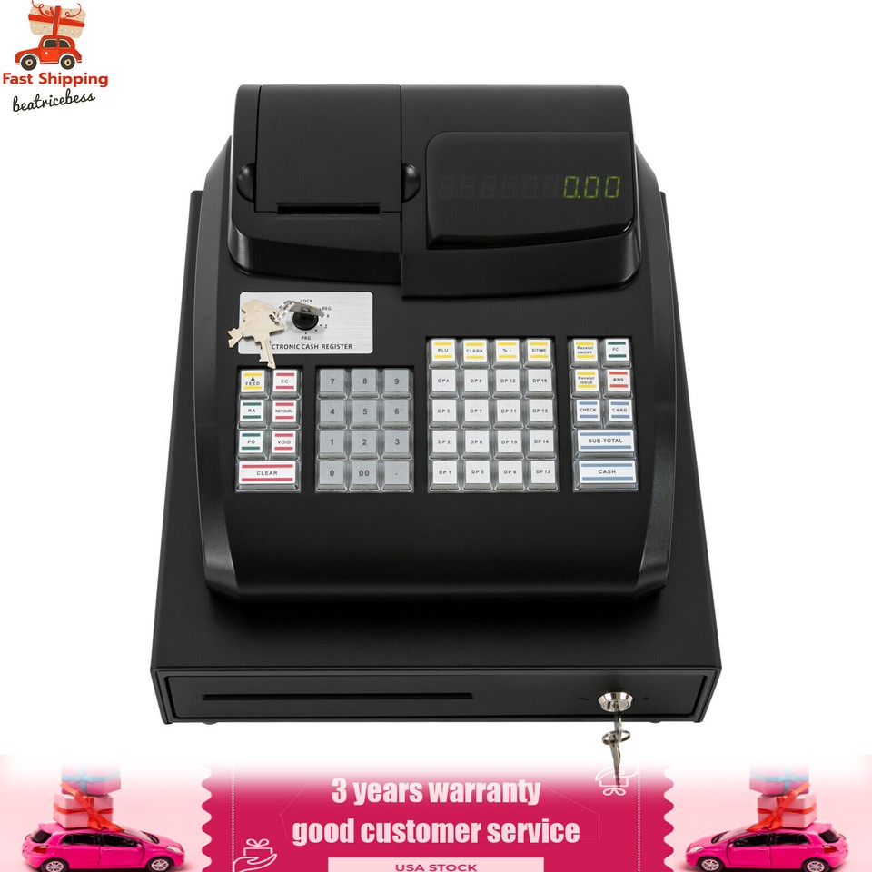 Tabletop Cash Register Commercial Cash Register 47 Keys Cash Management ...