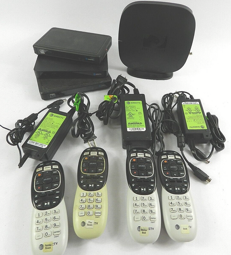 LOT DIRECT TV 1 WIRELESS VIDEO BRIDGE, 3 GENIE MINIS, 4 REMOTES, 3 ...