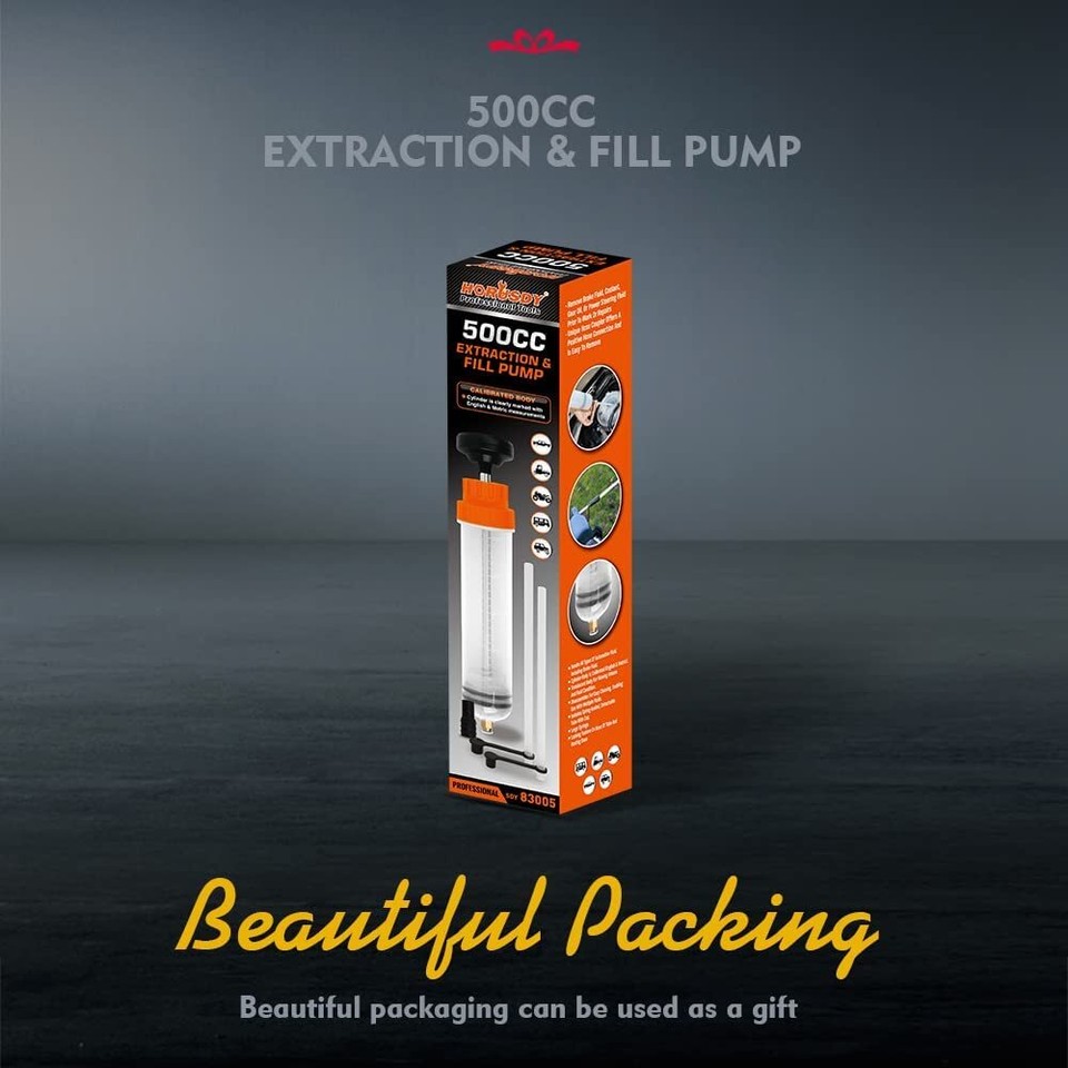 500CC Fluid Extraction Filling Syringe Transfer Liquid Pump Oil ...