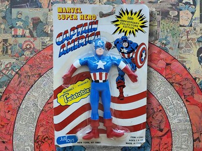 1990 Just Toys Twistables Captain America 6" Inch Bendable Figure Mint ...