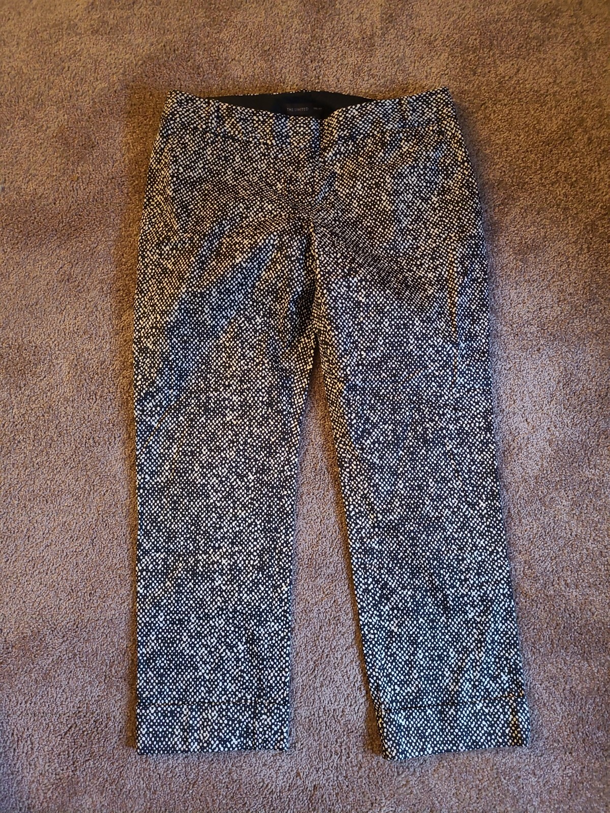 The Limited Crop cuffed Slacks black/white pattern NWT sz 6 | eBay