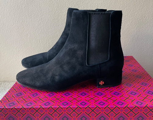 Tory Burch Pascal Chelsea Stretch Bootie Sport Suede in Perfect Black ...