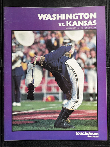 1978 NCAA Football Program Washington Huskies VS Kansas Jayhawks Spider ...
