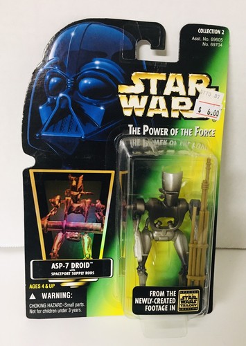 Vintage 1996 Kenner Star Wars ASP-7 Droid The Power of the Force Action ...