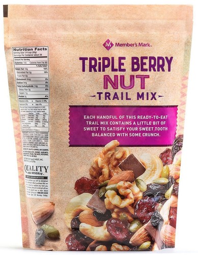 Member Mark Triple Berry Nut Trail Mix Unsalted Family-Size | eBay