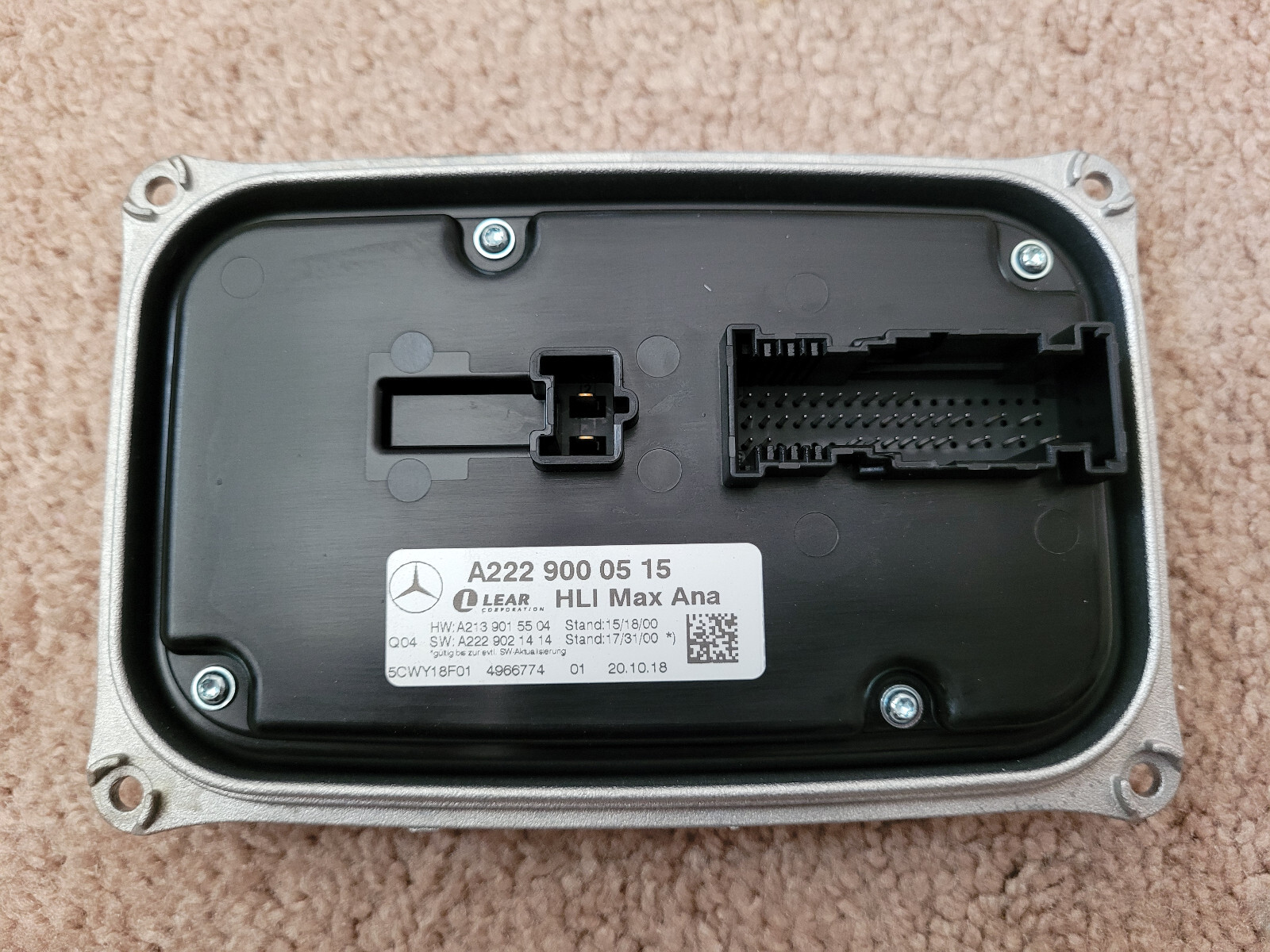 2019 MERCEDES-BENZ C300 E300 RIGHT HEADLIGHT CONTROL UNIT, A2229000515 ...