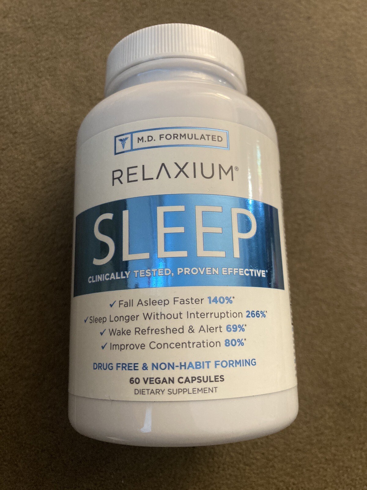 RELAXIUM SLEEP natural sleep support clinically proven 60 capsules FREE ...