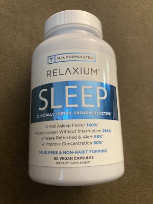 RELAXIUM SLEEP natural sleep support clinically proven 60 capsules FREE ...