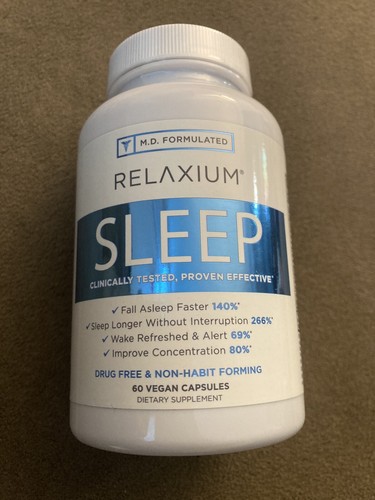 RELAXIUM SLEEP natural sleep support clinically proven 60 capsules FREE ...