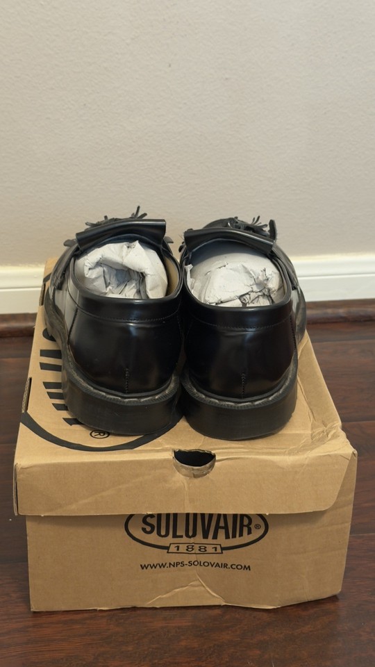 Solovair Tassel Loafer - Hi-Shine Black size UK 11 US 12 (Used) | eBay UK