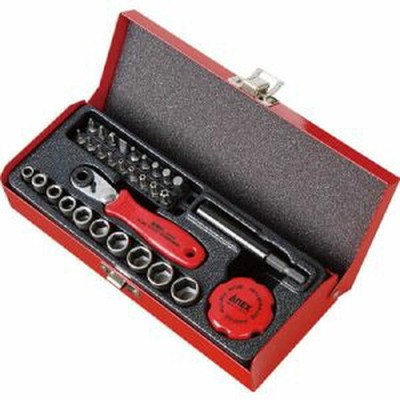 Anex Ratchet Driver Compact Bit 52 Case Multi Set No.52528B From Japan ...