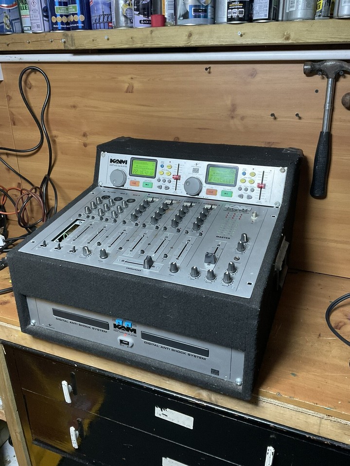 KAM KCD980 -DJ CD Twin Deck With Kam Club Pro Mixer CD -DECKS In Case ...