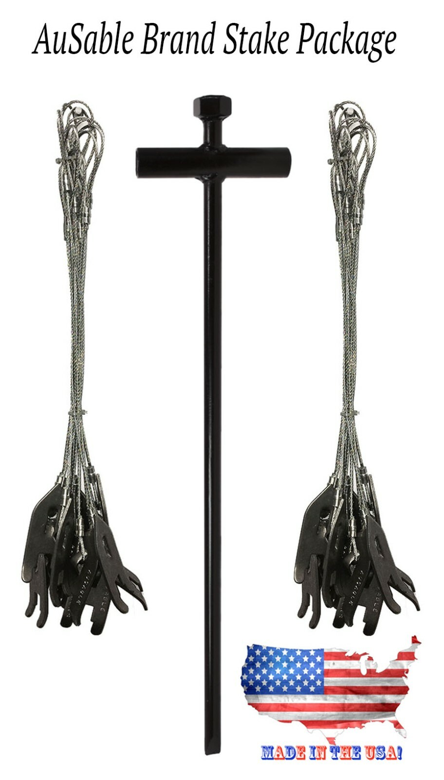 Trapping Stake Package - 2 Dz. 15" Cable Stakes w/ Driver - AuSable ...