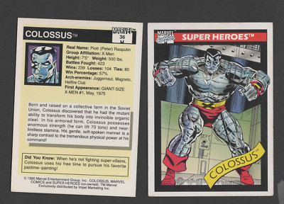 1990 Marvel Universe Series 1 #36 Colossus Comic Trading Card NEW ...