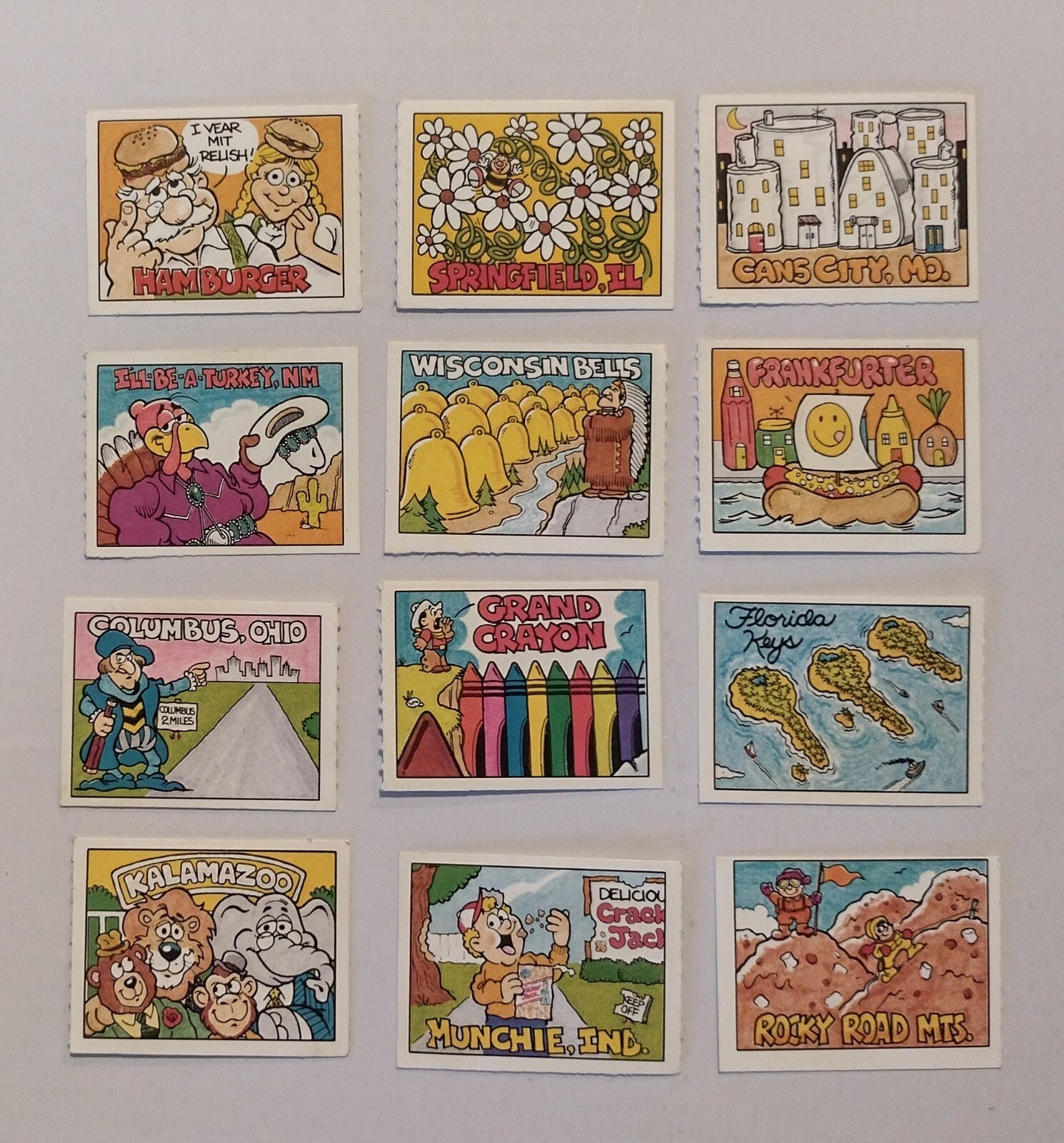 Lot of 12 Vintage Cracker Jack Mini Pretend Postcards | eBay