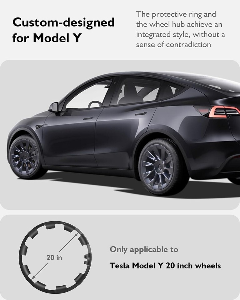 Rim Protector for Tesla Model Y – 20 Inch Induction Wheels Hubcaps ...