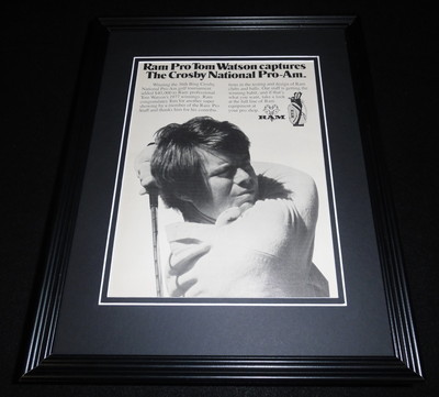 Tom Watson 1977 Ram Clubs 11x14 Framed ORIGINAL Vintage Advertisement ...